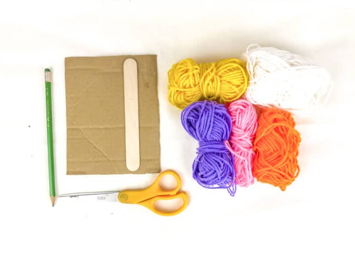 Yarn Popsicle Craft - Made with HAPPY