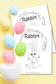 Bunny Rabbit Coloring Pages - Made with HAPPY