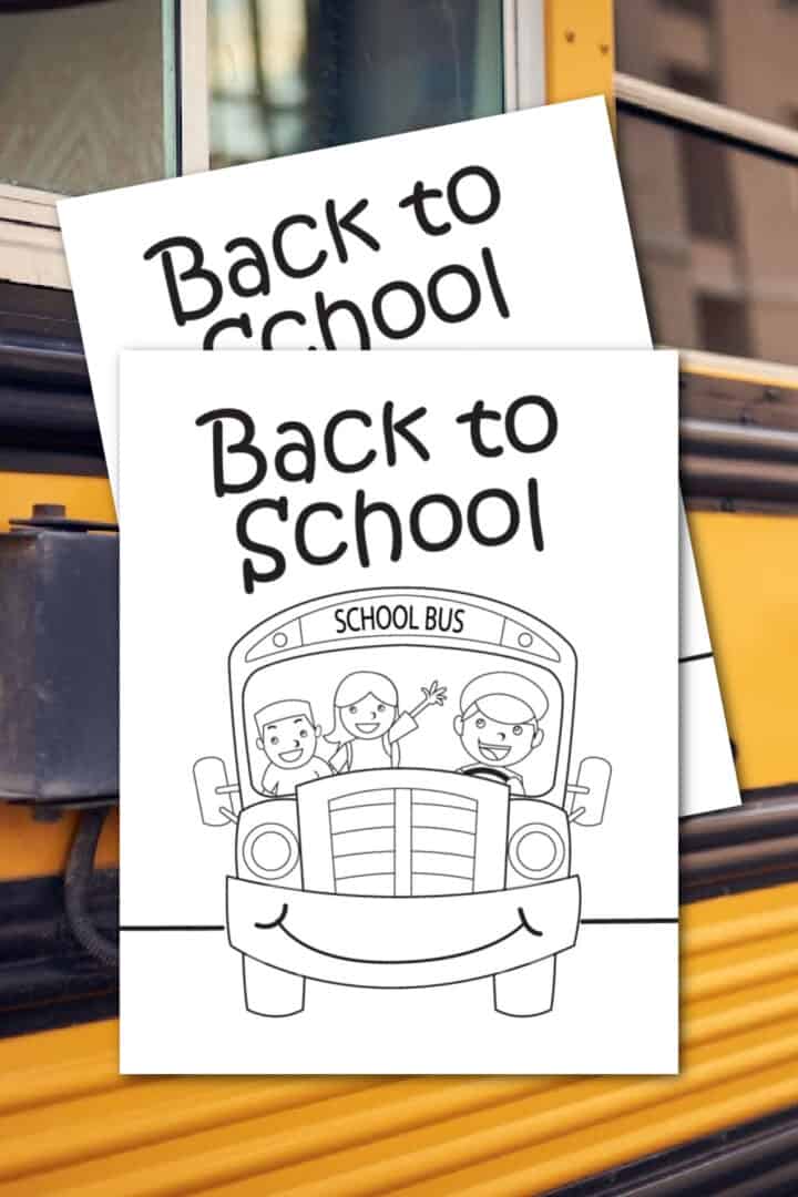 Free Printable School Bus Coloring Page - Made with HAPPY