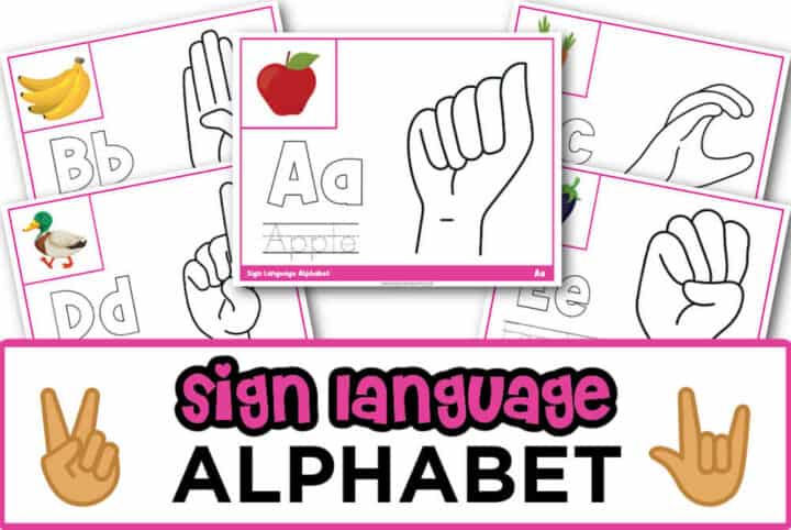 Sign Language Alphabet Printable - Made with HAPPY