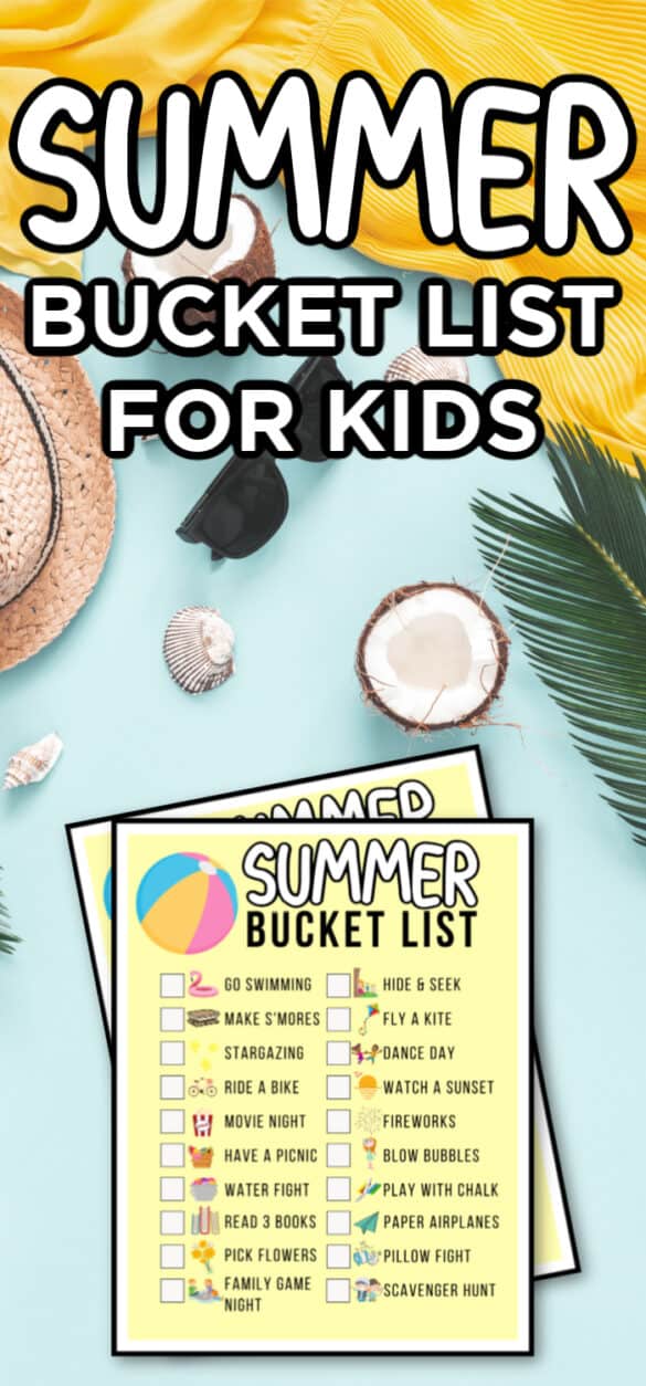 Summer Bucket List For Kids - Free Printable Summer Activities