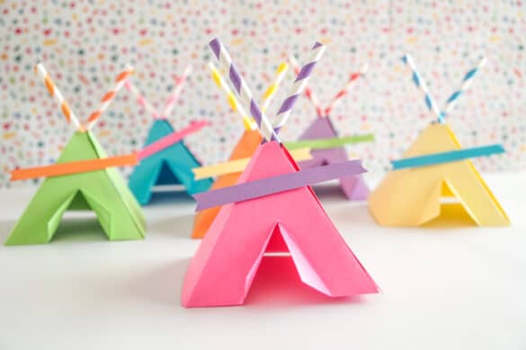 Fun Mini Paper Teepee Craft For Kids - Made with HAPPY