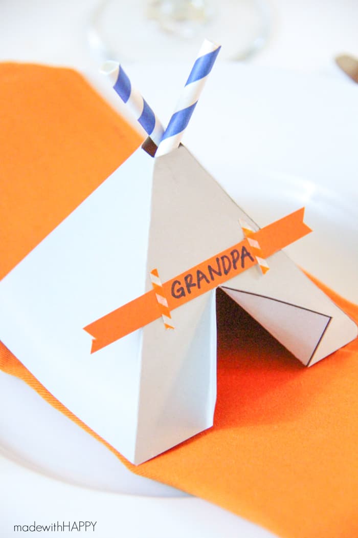 Fun Mini Paper Teepee Craft For Kids - Made with HAPPY
