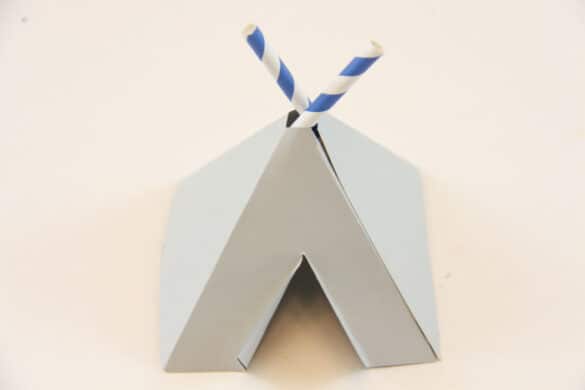 Fun Mini Paper Teepee Craft For Kids - Made with HAPPY
