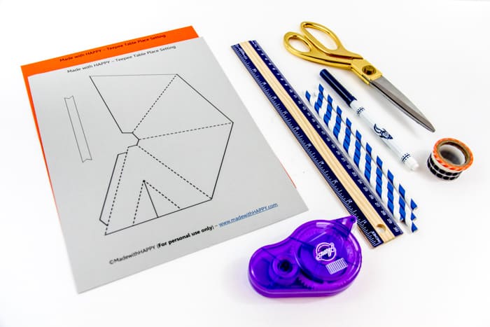 Fun Mini Paper Teepee Craft For Kids - Made with HAPPY