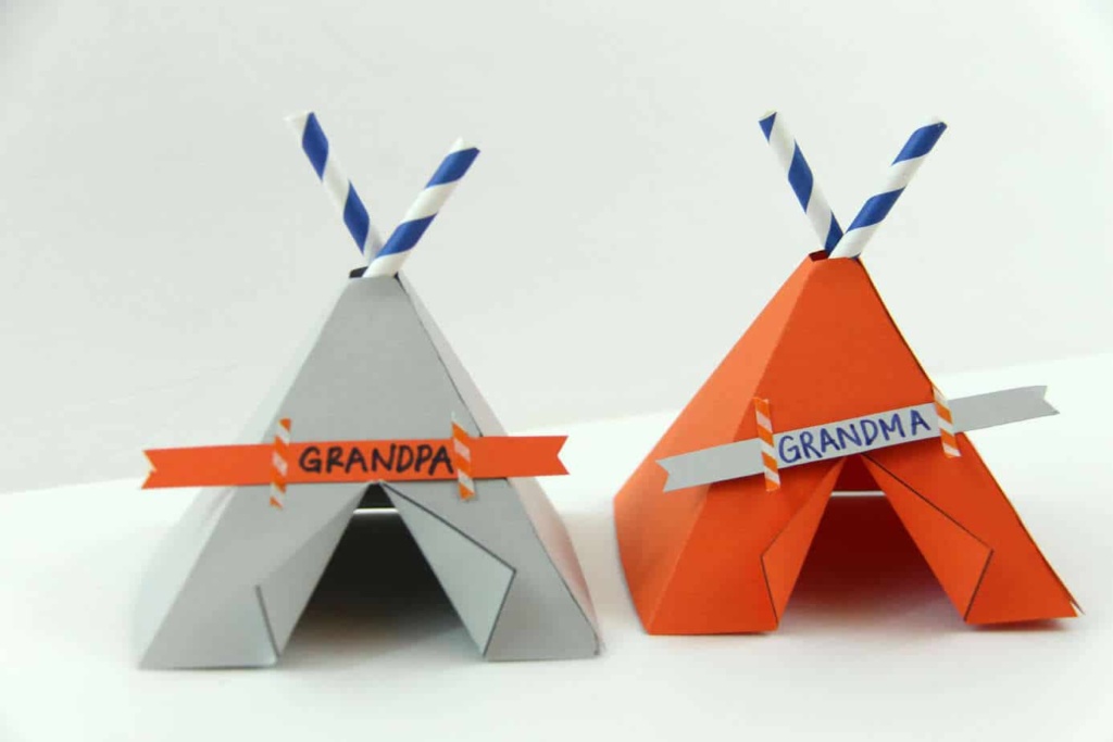 Fun Mini Paper Teepee Craft For Kids - Made with HAPPY