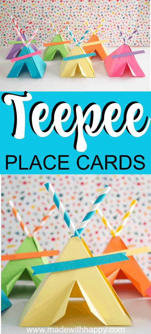 Fun Mini Paper Teepee Craft For Kids - Made with HAPPY