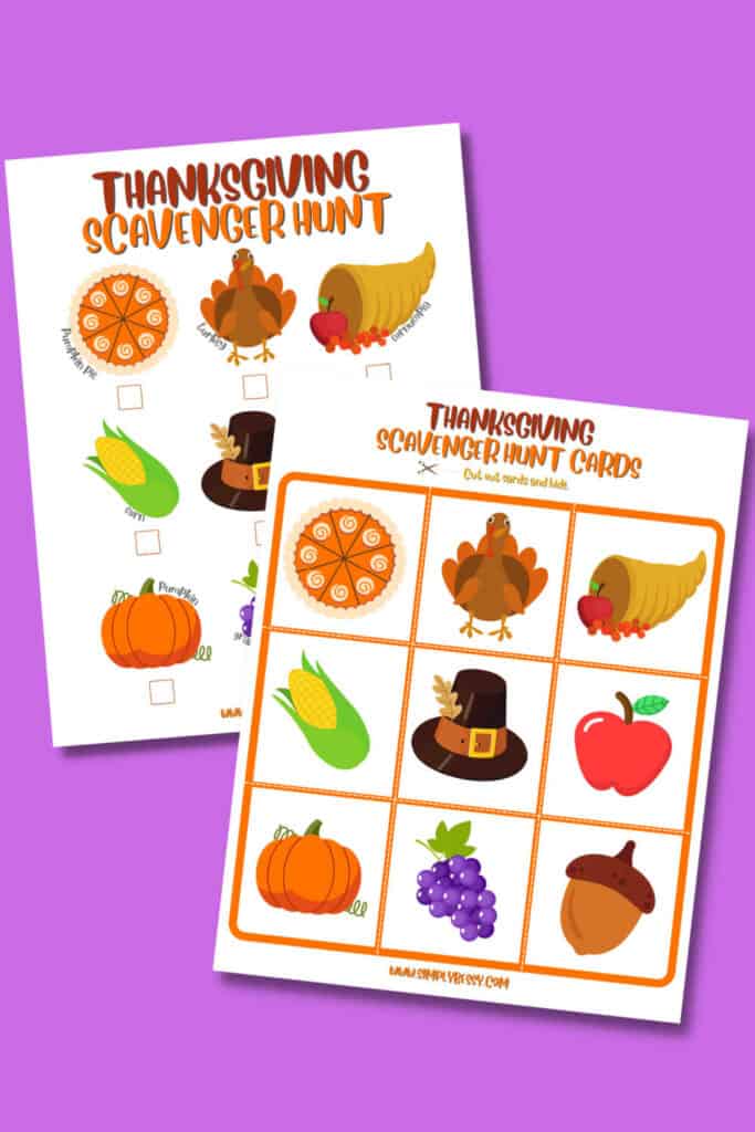 Free Printable Thanksgiving Scavenger Hunt For Kids - Made with HAPPY