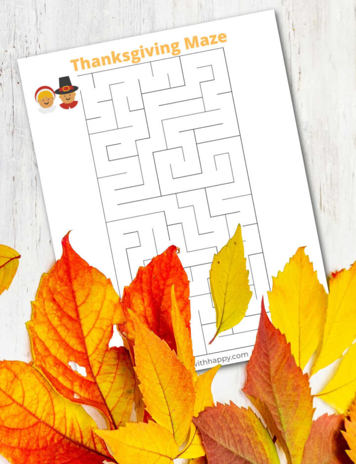 FREE Thanksgiving Activity Sheets For Kids - Made with HAPPY
