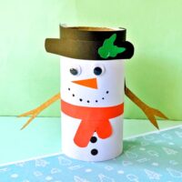 Toilet Paper Roll Snowman - Made with HAPPY