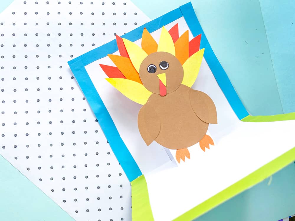 FREE Pop-Up Turkey Turkey Day Card with Printable Template