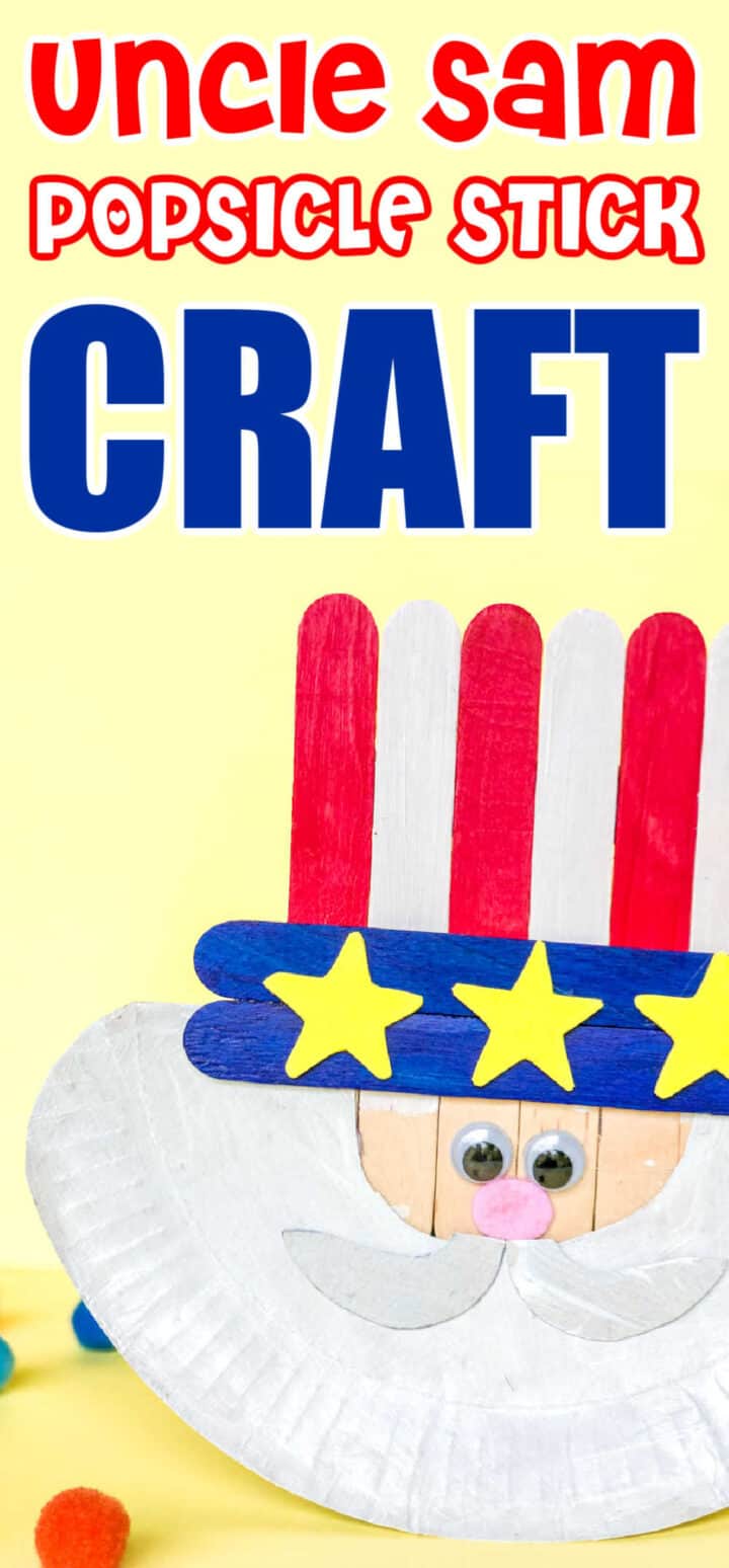 Uncle Sam Popsicle Stick Craft - Made with HAPPY