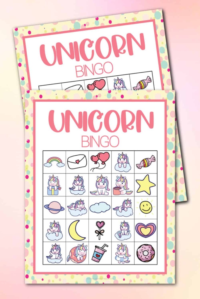 Free Printable Unicorn Bingo - Made with HAPPY - Unicorn Activities