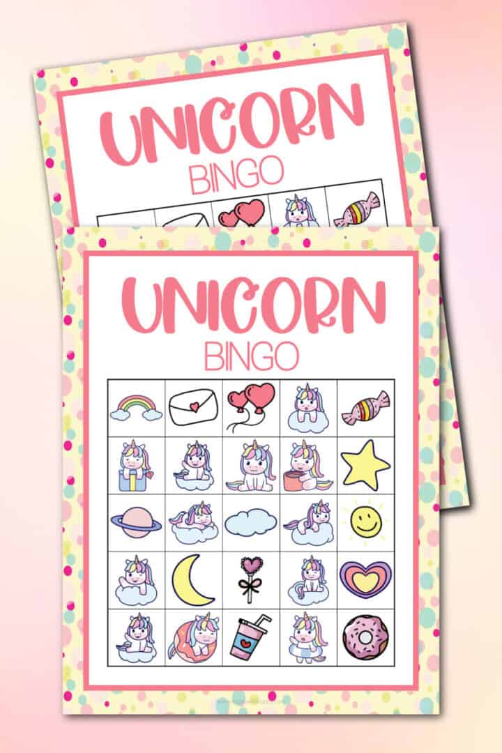 Free Printable Unicorn Bingo - Made with HAPPY - Unicorn Activities