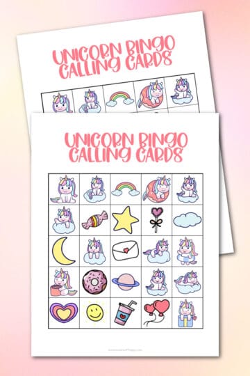 Free Printable Unicorn Bingo - Made with HAPPY - Unicorn Activities