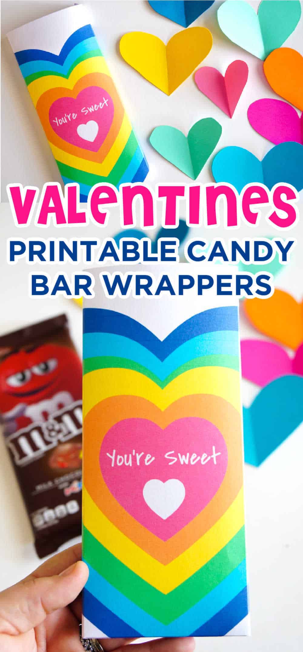 Valentines Printable Candy Bar Wrappers - Made with HAPPY