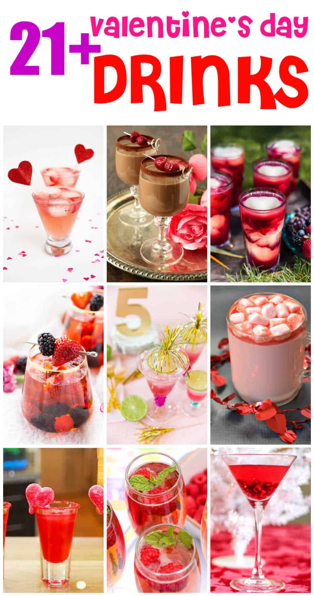 21+ Valentine's Day Cocktails - Made with HAPPY