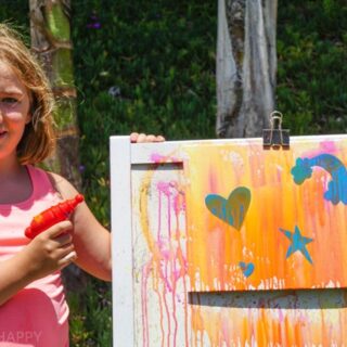 Water Gun Painting - Squirt Gun Painting - Fun Art Project