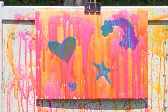 Water Gun Painting - Squirt Gun Painting - Fun Art Project