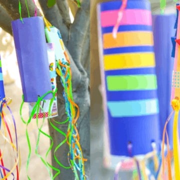 Simple Paper Wind Sock Craft - Camping Kids Crafts