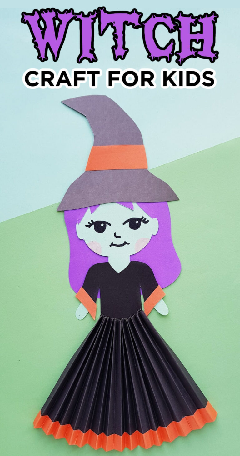 Paper Witch Craft For Kids - Made with HAPPY