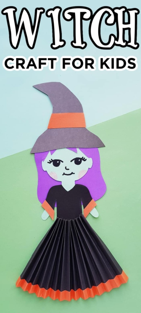 Paper Witch Craft For Kids - Made with HAPPY