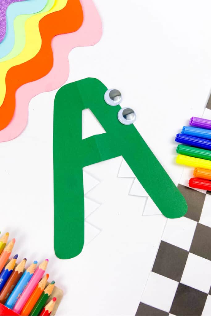 A is For Alligator Craft with Printable Letter A - Made with HAPPY