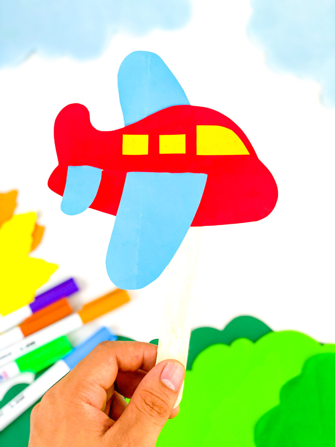 Airplane Craft - Easy Paper Craft - Made with HAPPY