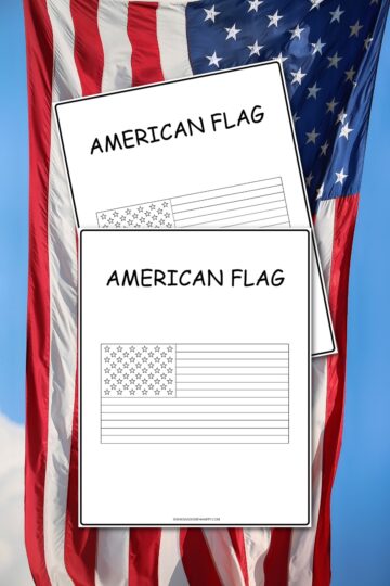 United States Flag Color Page - Made with HAPPY