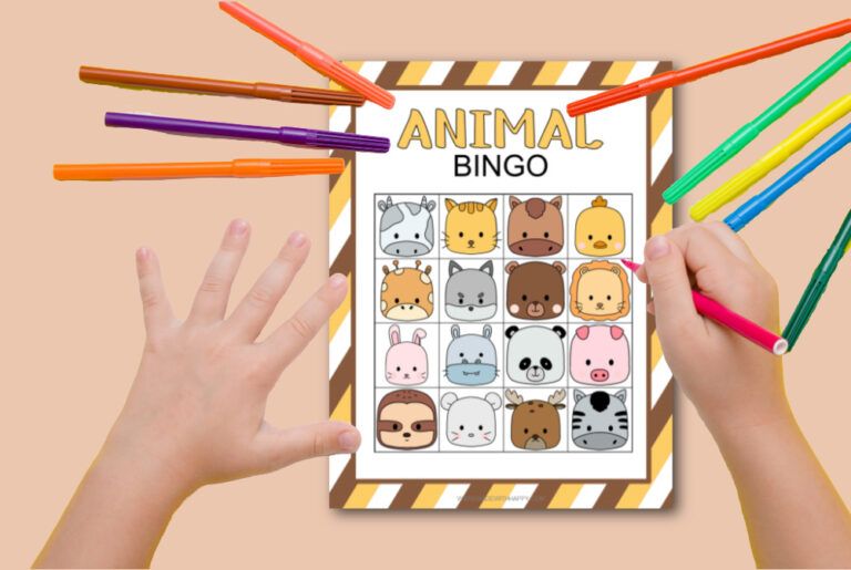 Free Printable Animal Bingo - Made with HAPPY