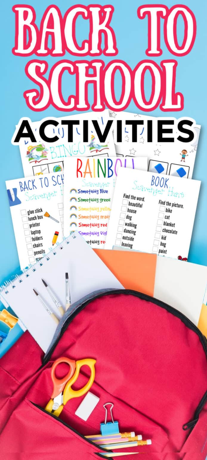 Back to School Activities Printables - Made with HAPPY