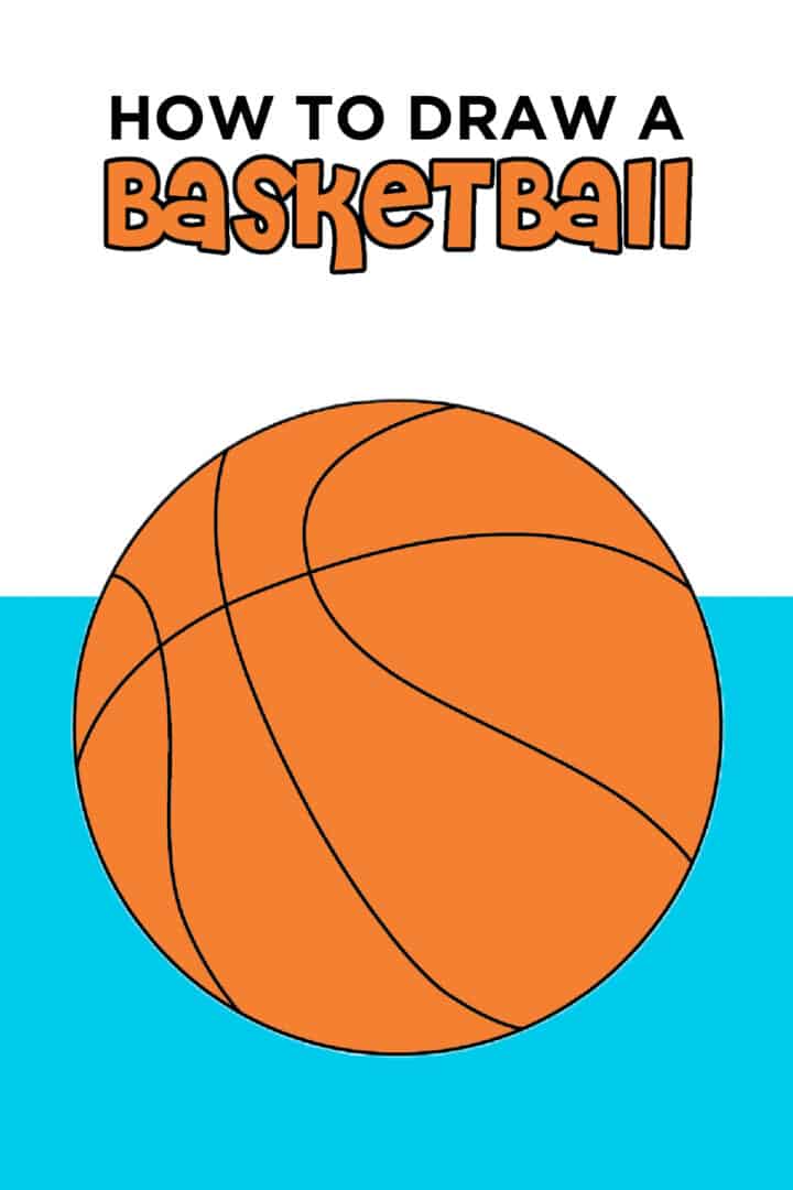 How To Draw a Basketball Easy Step-By-Step - Made with HAPPY