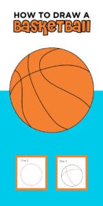 How To Draw a Basketball Easy Step-By-Step - Made with HAPPY