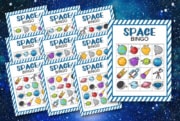 Free Printable Space Bingo Game - Made with HAPPY