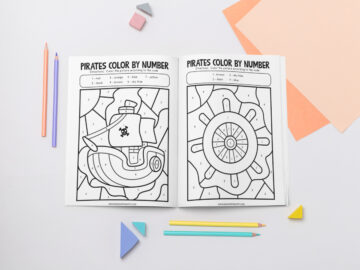 FREE Pirate Color By Number Worksheets - Made with HAPPY