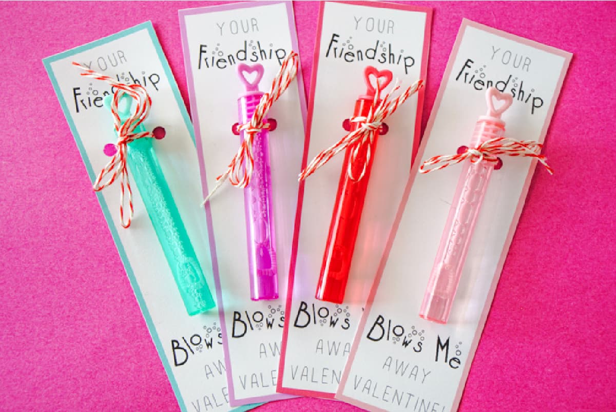 Bubble Valentine Printable Labels