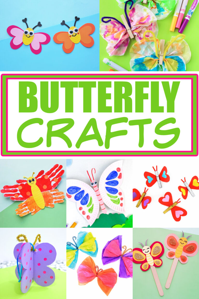 35+ Easy Butterfly Crafts For Kids - Made with HAPPY