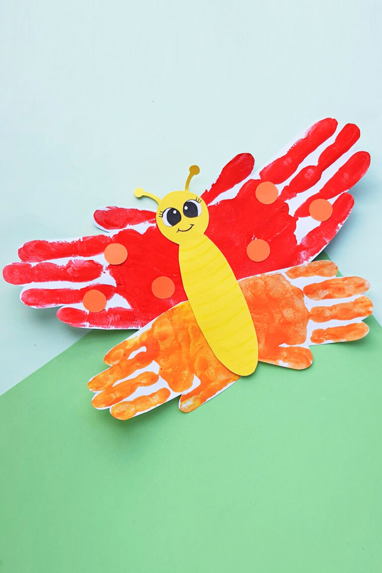 Easy Handprint Butterfly Craft For Kids - Made with HAPPY