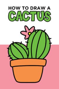 How To Draw a Cactus Step-By-Step Tutorial - Made with HAPPY