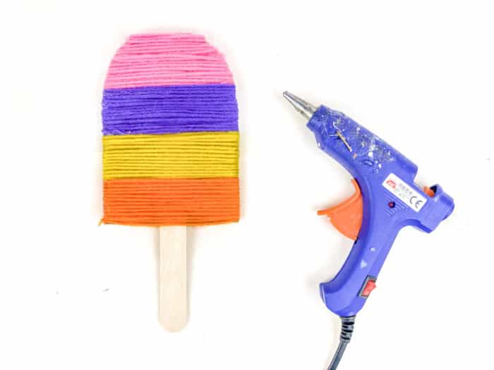 Yarn Popsicle Craft - Made with HAPPY