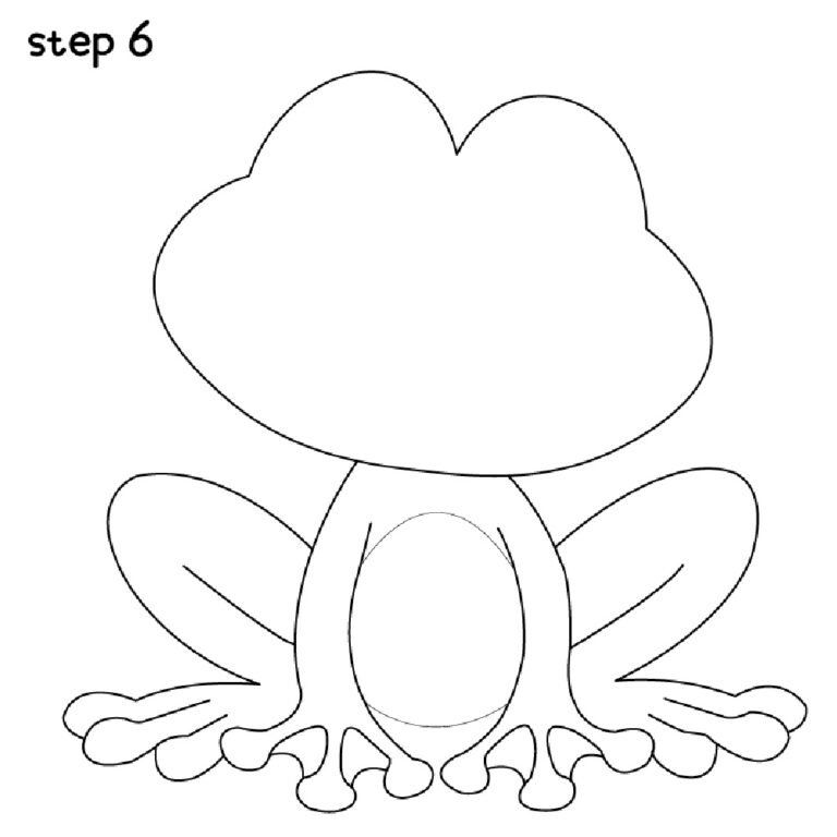 How to Draw a Frog Easy Step By Step - Made with HAPPY