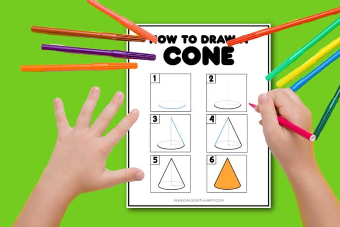 How To Draw A Cone - Made with HAPPY