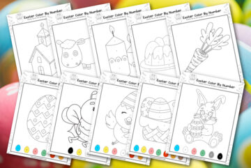 Easter Color By Number - Made with HAPPY