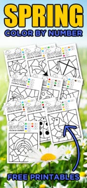 Free Printable Spring Color By Number Worksheets - Made with HAPPY