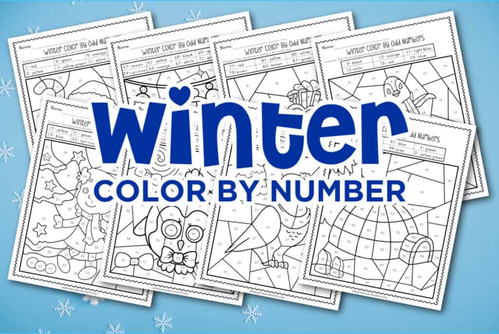 Winter Color By Numbers - Made with HAPPY