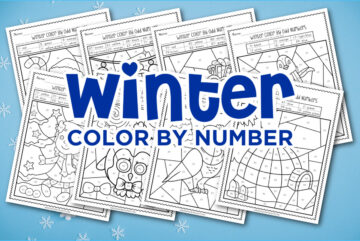 Winter Color By Numbers - Made with HAPPY