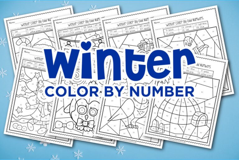 Winter Color By Numbers - Made with HAPPY