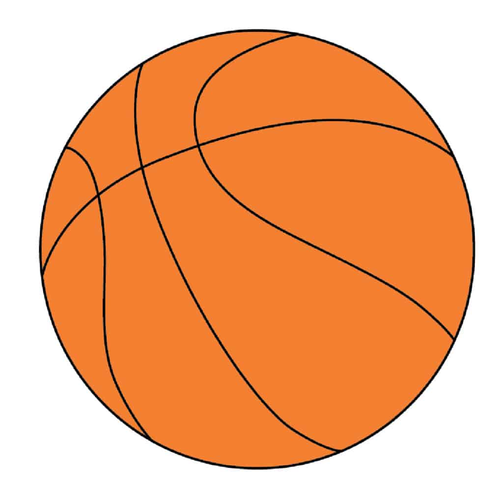 How To Draw a Basketball Easy Step-By-Step - Made with HAPPY