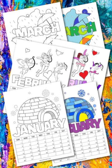 January Coloring Pages [Free Printables] - Made with HAPPY