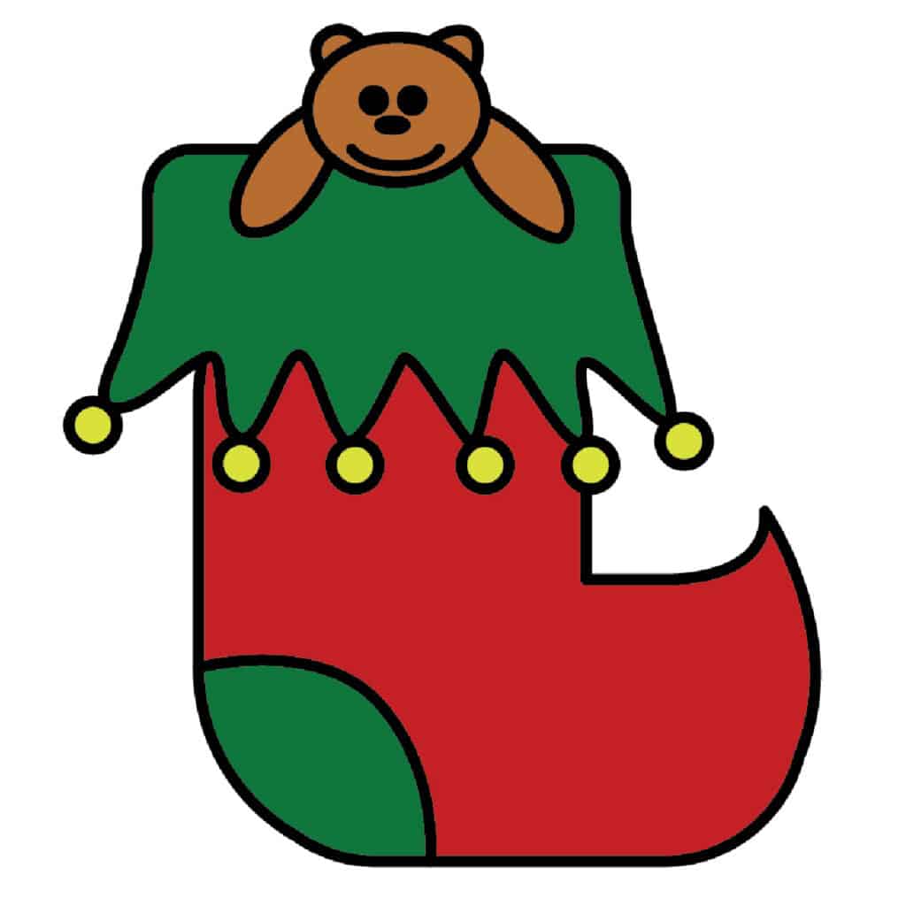 How To Draw a Stocking Easy Step-by-Step Tutorial - Made with HAPPY